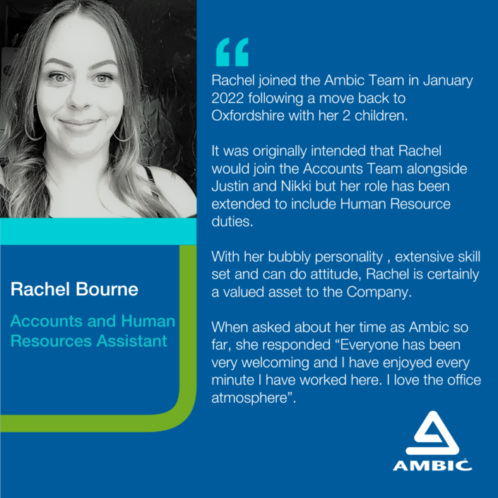 Introducing Rachel Bourne Accounts & Human Resources Assistant | AMBIC ...